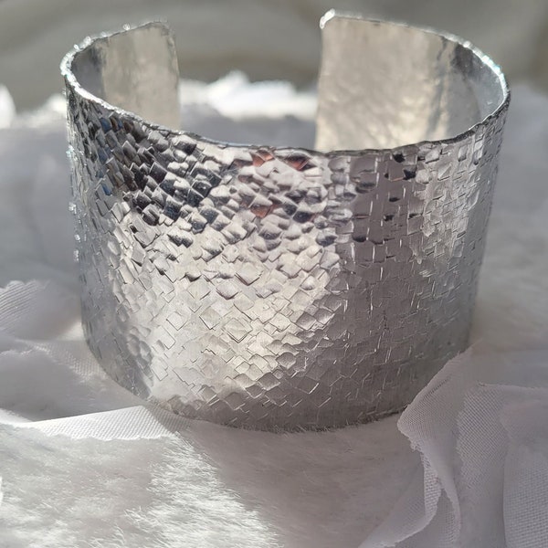 Wide Silver Cuff - Etsy