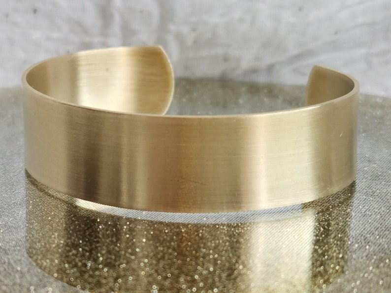 Matte Finish Gold Cuff, Half Inch Bangle, Gold Bracelet, Stackable ...