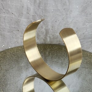 Matte Finish Gold Cuff, Half Inch Bangle, Gold Bracelet, Stackable ...