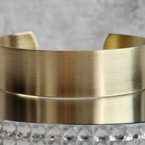 Matte Finish Gold Cuff, Half Inch Bangle, Gold Bracelet, Stackable ...
