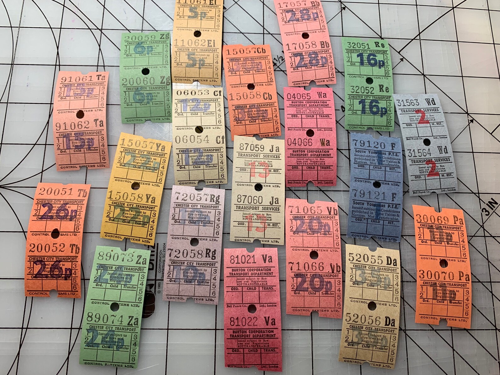 Vintage Bus Tickets: UK / 38 Pc / Bus Ticket Sampler / | Etsy