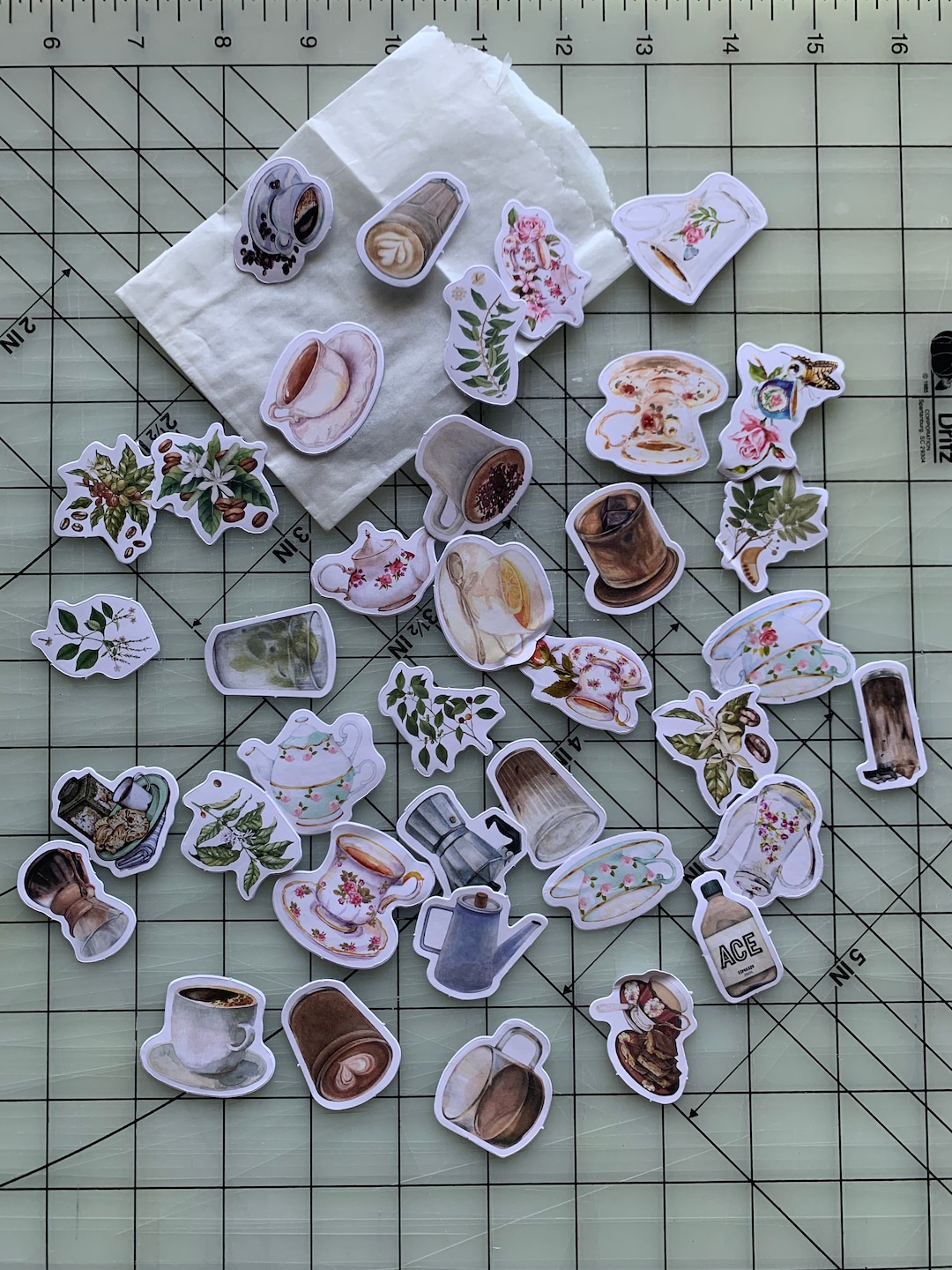 Coffee and Tea Stickers / 37 Pcs / Planner / Journal Stickers - Etsy