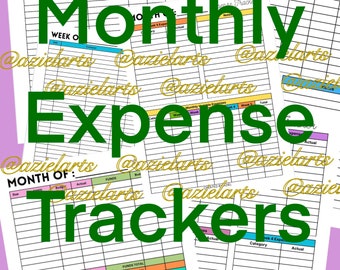 Excel Expense Tracker Digital Expense Template Instant Download ...