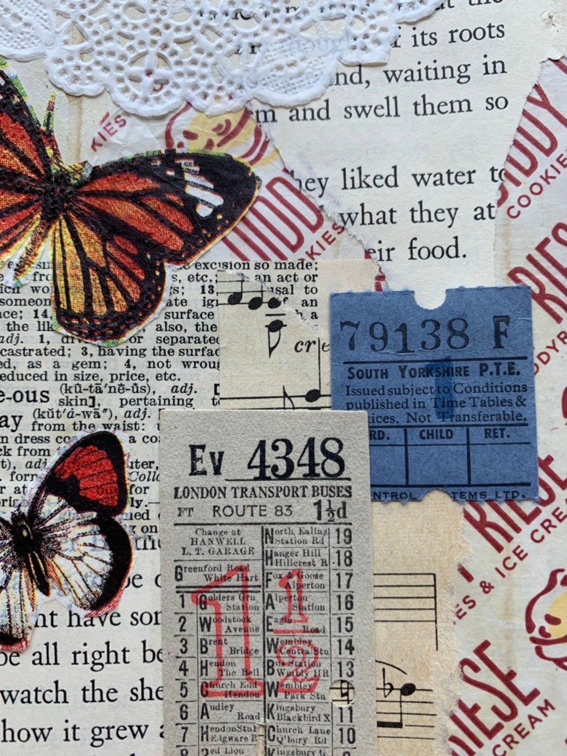 Vintage Bus Tickets: UK / 30 Pc / Reds and Orange / Assorted - Etsy