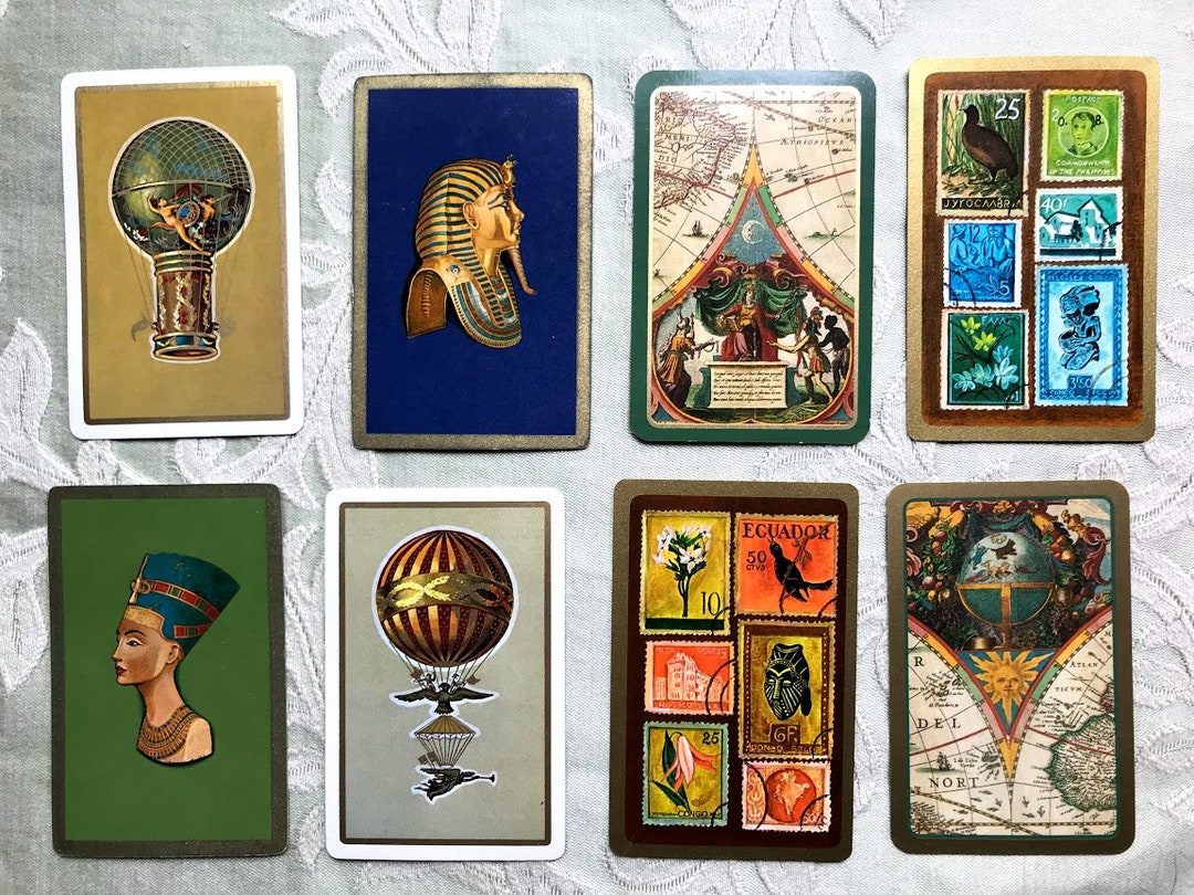 Vintage Playing Cards / World Traveler / Set of 8 - Etsy