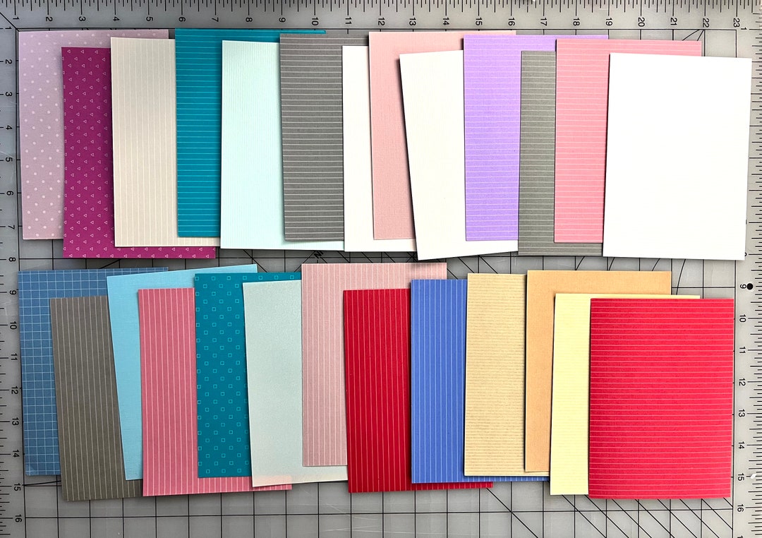 Vintage Card Stock Sample Pack / 4 1/2 X 6 1/4 In/ ATC Cards/ Colorful ...