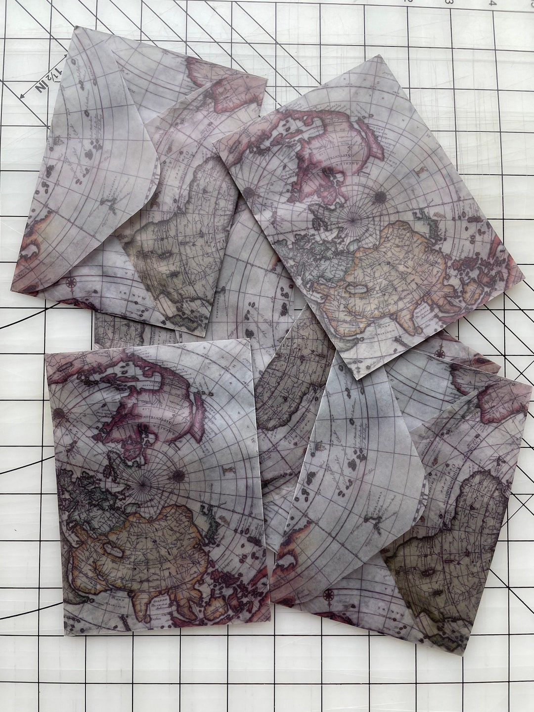 Vintage Style World Map Vellum Envelopes / 6 Pc - Etsy