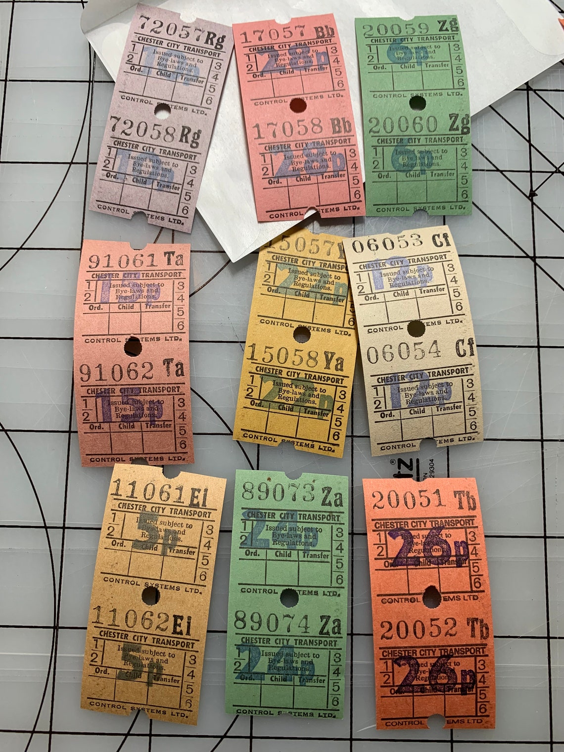 Vintage Bus Tickets: UK / 38 Pc / Bus Ticket Sampler / | Etsy