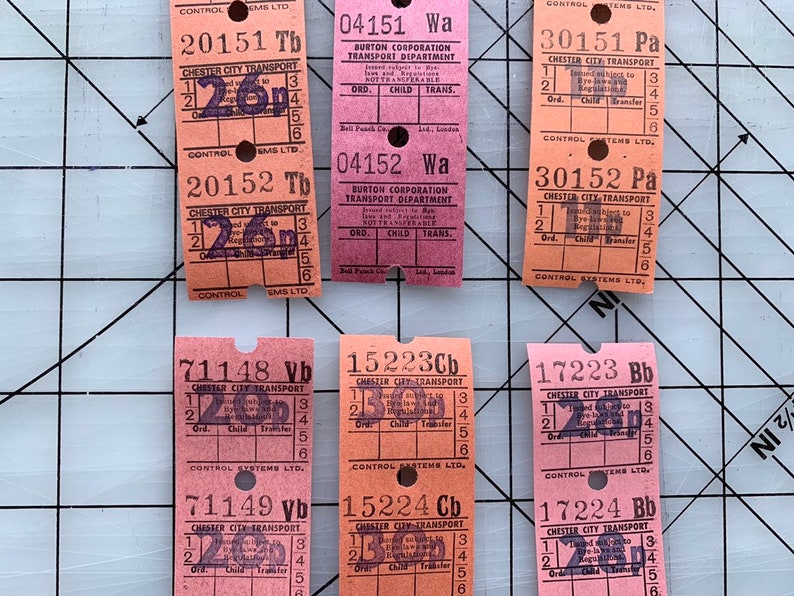 Vintage Bus Tickets: UK / 30 Pc / Reds and Orange / Assorted - Etsy
