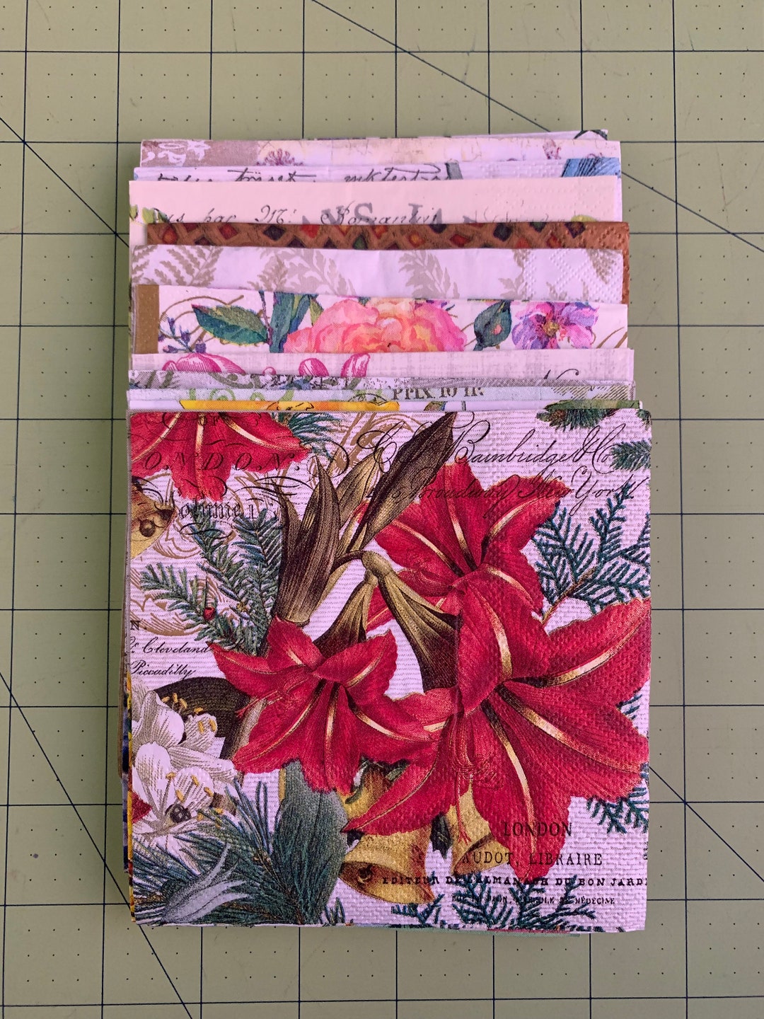 Mix Napkins Set / 16 Pc / Paper Napkins / Random - Etsy