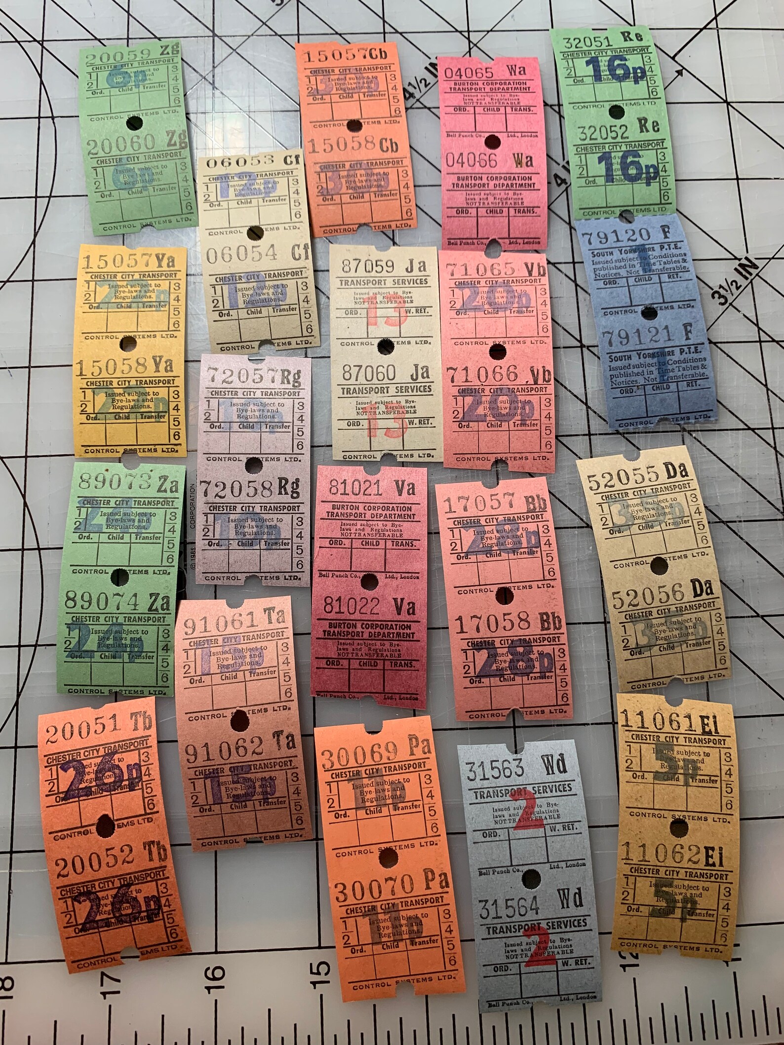 Vintage Bus Tickets: UK / 38 Pc / Bus Ticket Sampler / | Etsy