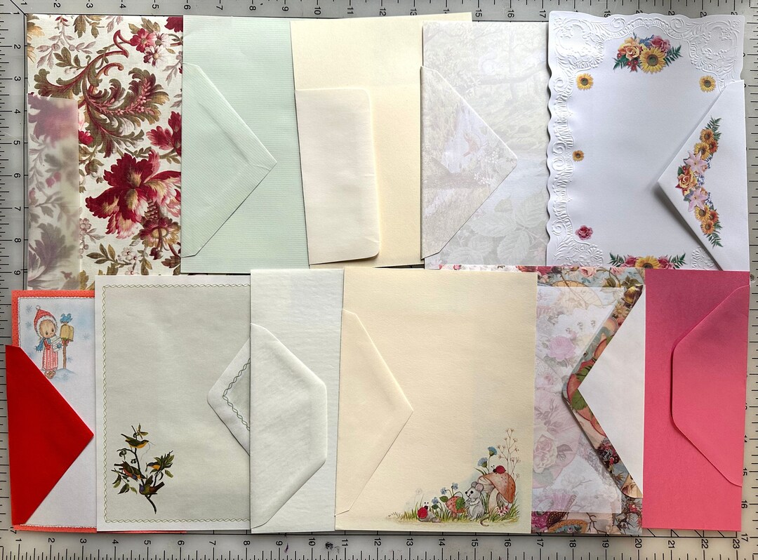 Assorted Vintage Stationery Set/ 11 Sets - Etsy