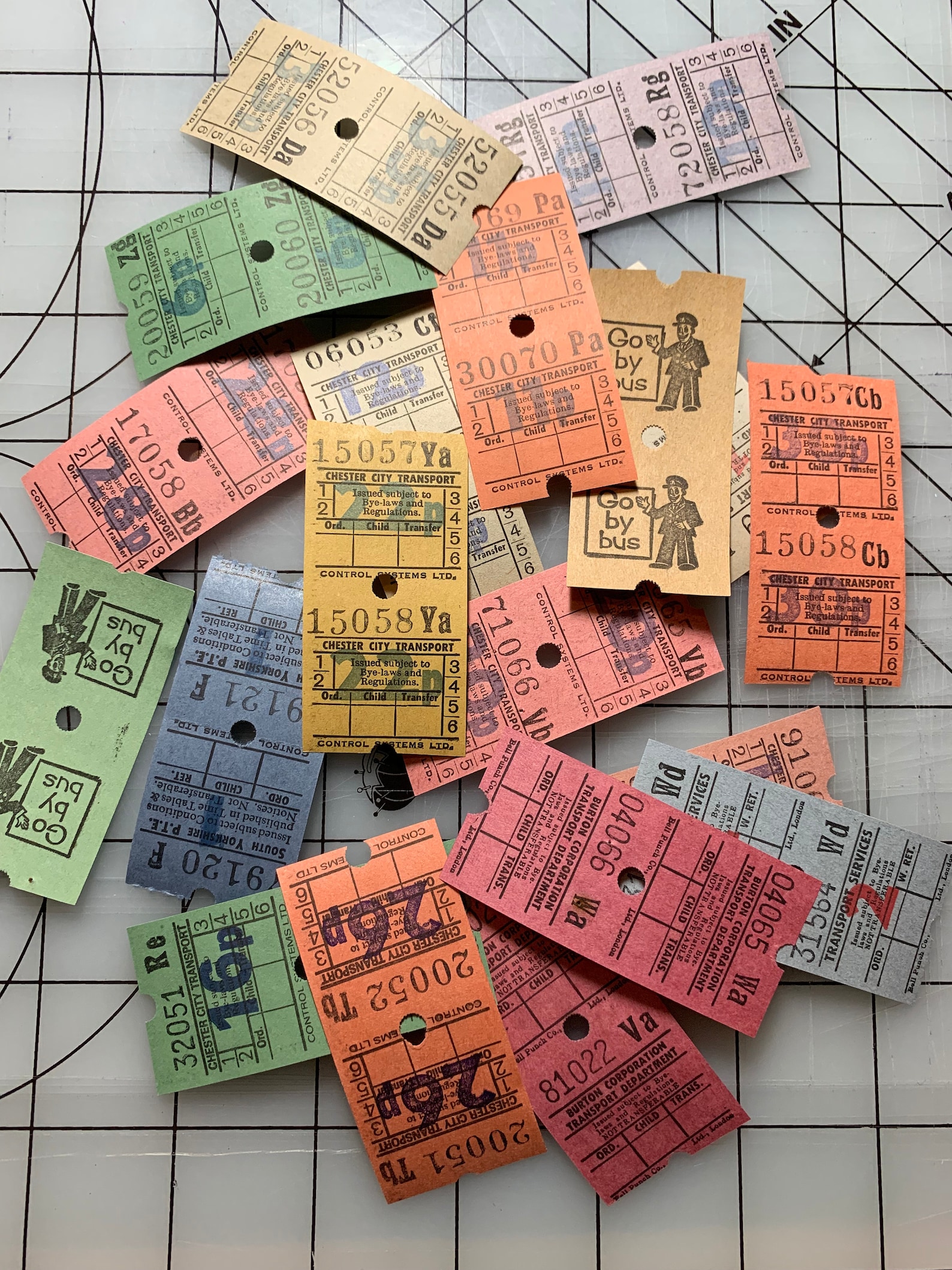 Vintage Bus Tickets: UK / 38 Pc / Bus Ticket Sampler / | Etsy