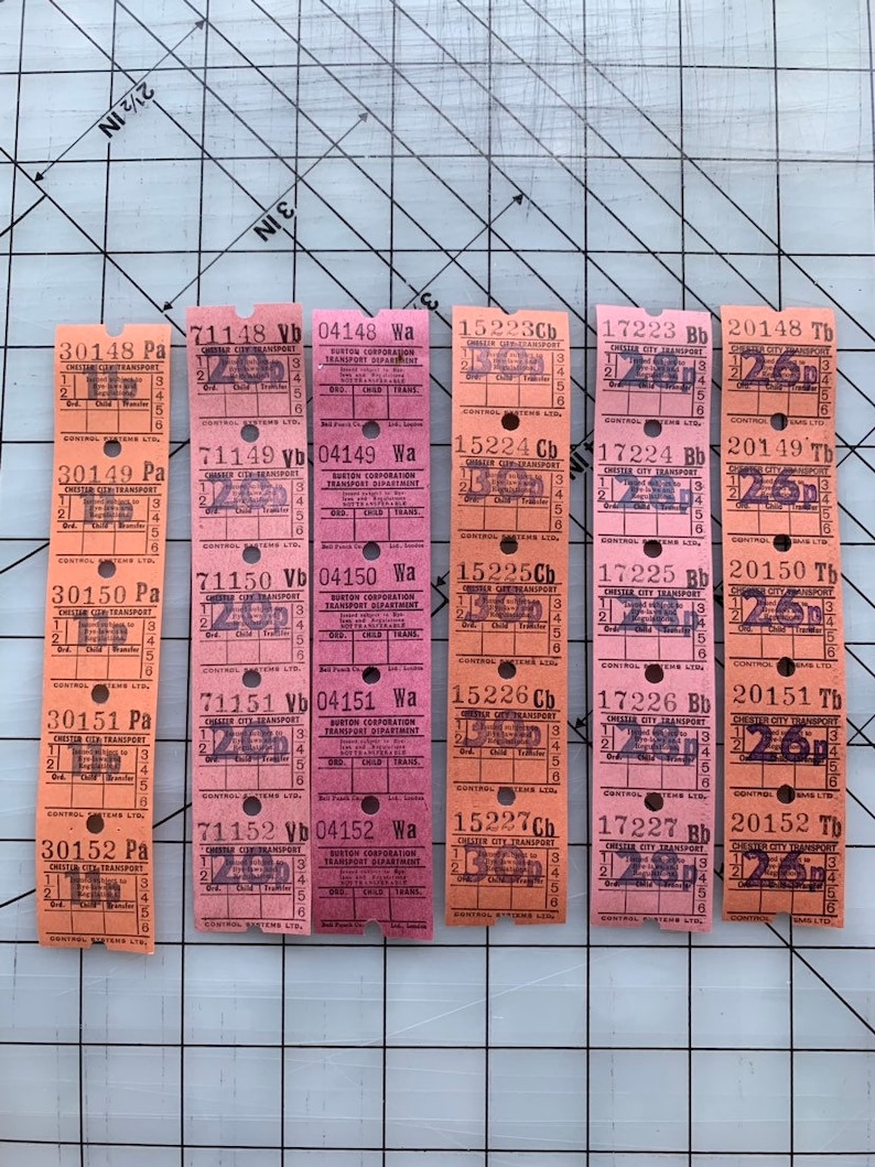 vintage-bus-tickets-uk-30-pc-reds-and-orange-assorted-etsy