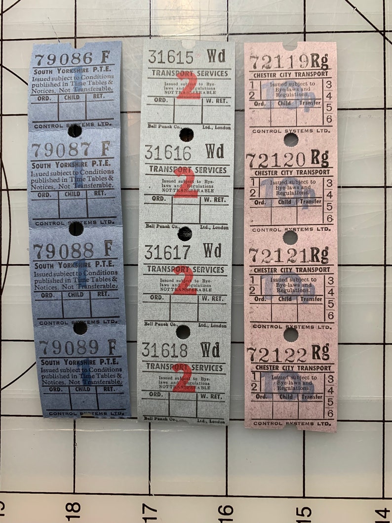 Vintage bus tickets: UK / 76 pc / Assorted/ Ephemera Pack | Etsy