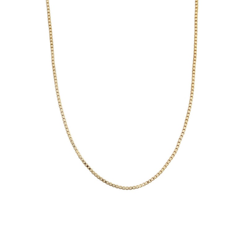 Box Chain Necklace Simple Gold Necklace Dainty Chain | Etsy