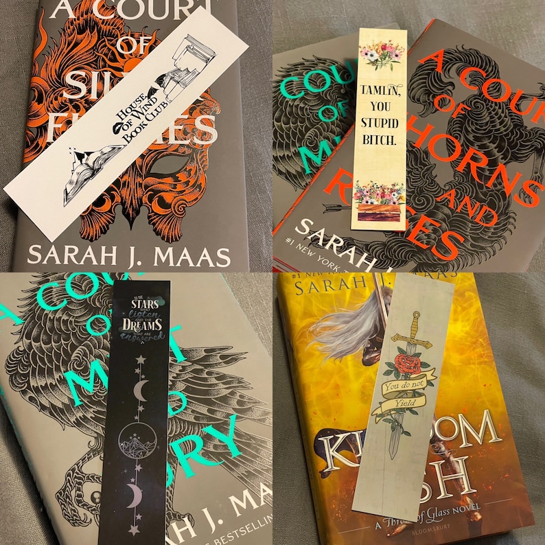 ACOTAR and TOG Inspired Bookmarks - Etsy