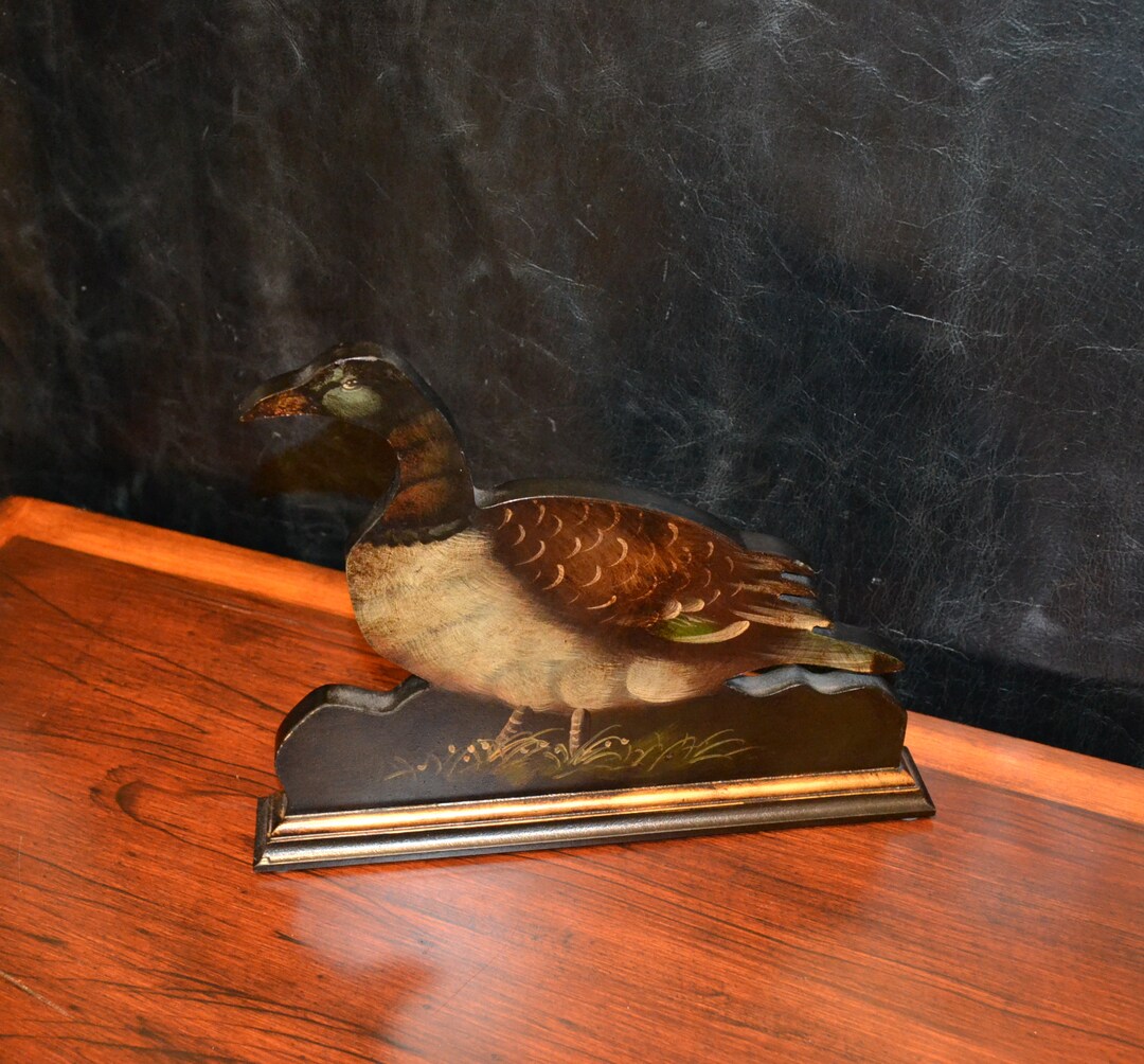 Wooden Duck Statue-hand Painted - Etsy