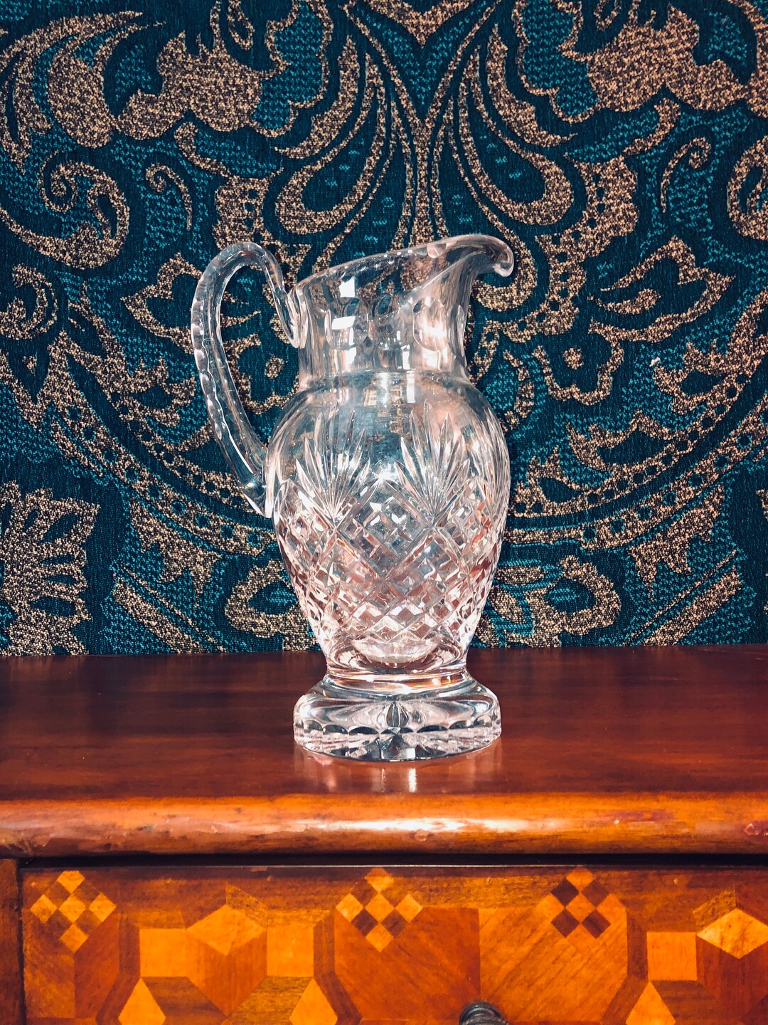 Lovely Crystal Pitcher - Etsy