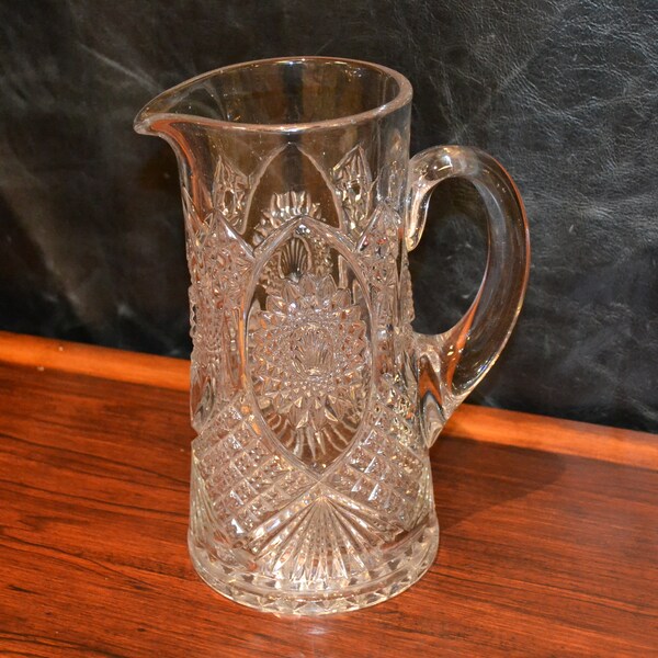 Antique Crystal Pitcher - Etsy