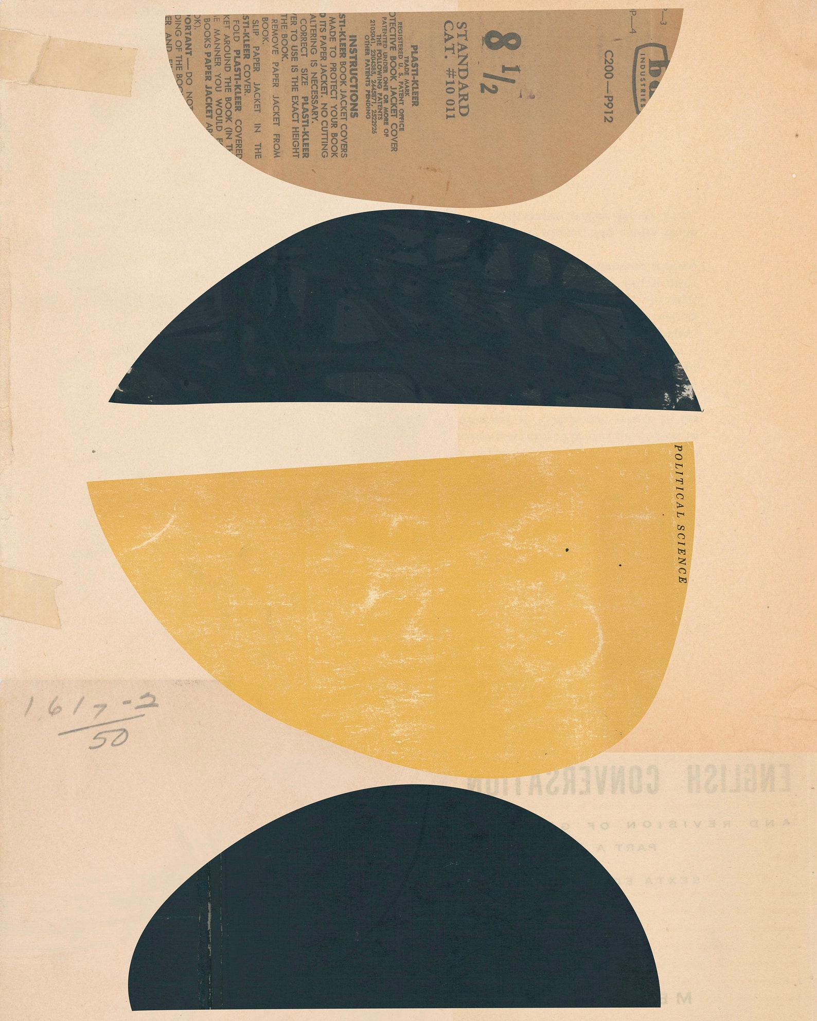 Geometric Shape Art, Made From Vintage Books, in Mid Century Modern ...