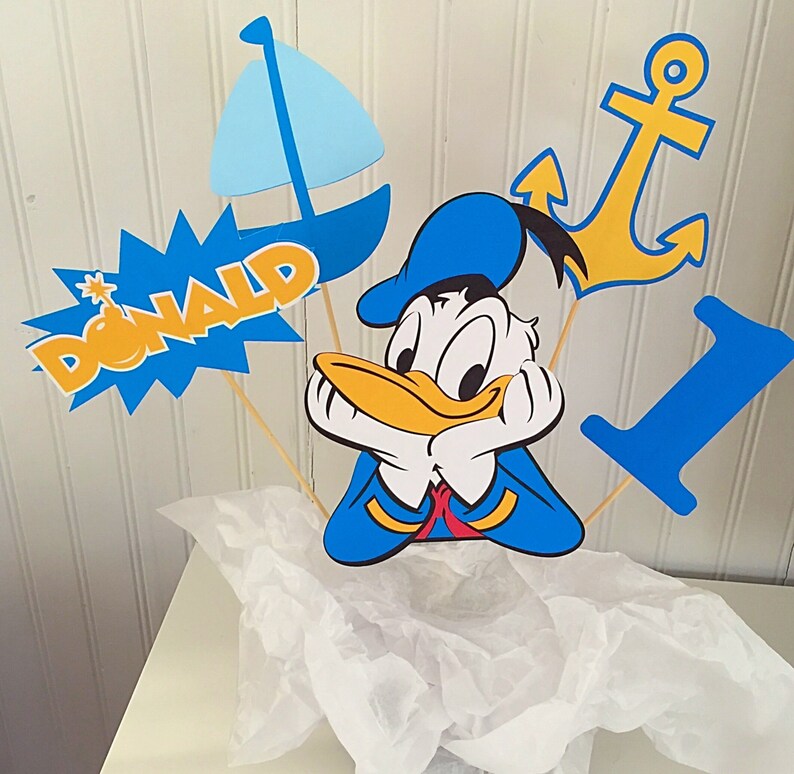 5 Piece Donald Duck Centerpiece Donald Birthday Party Decor | Etsy