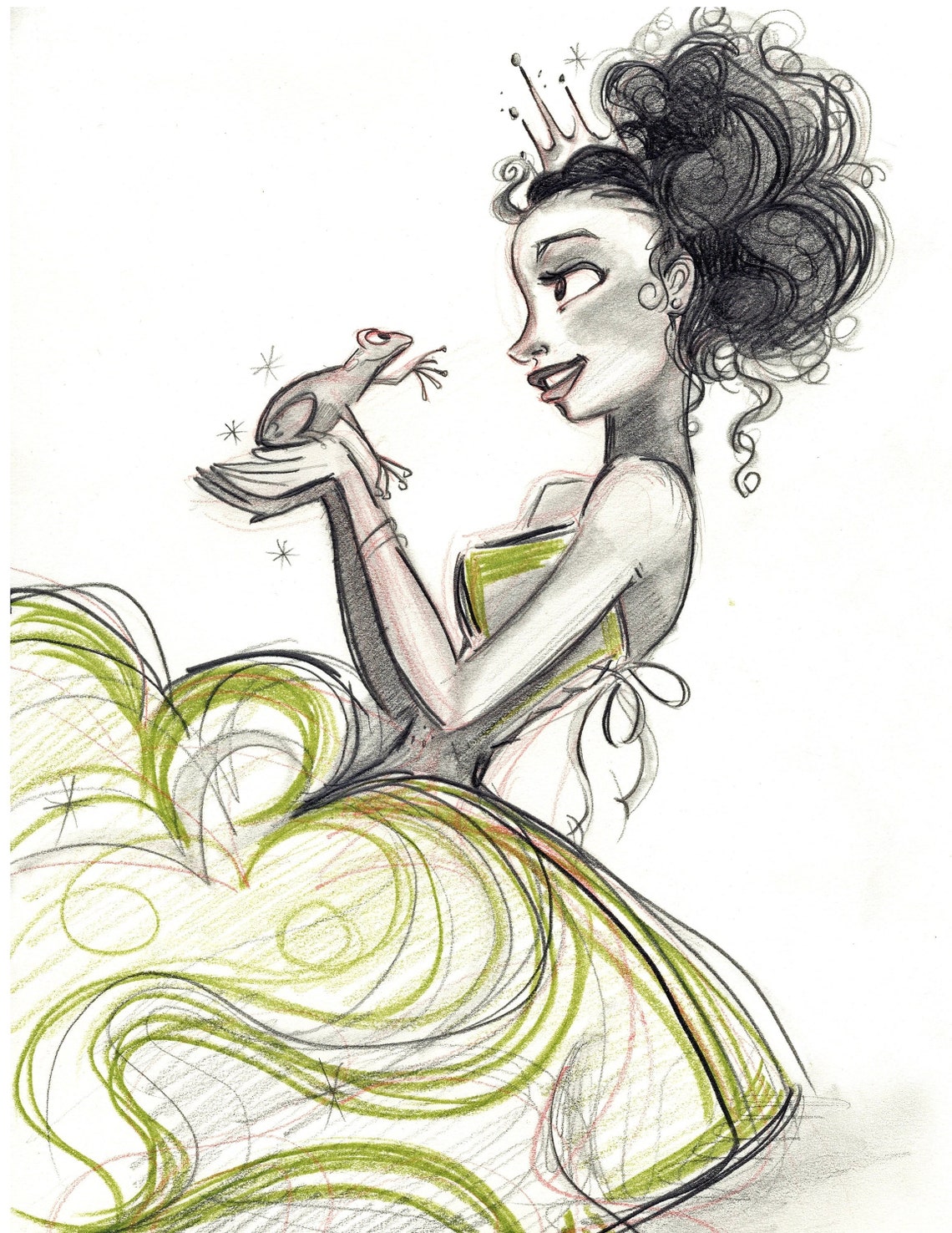 Bayou Princess 11x14 Sketch Print - Etsy