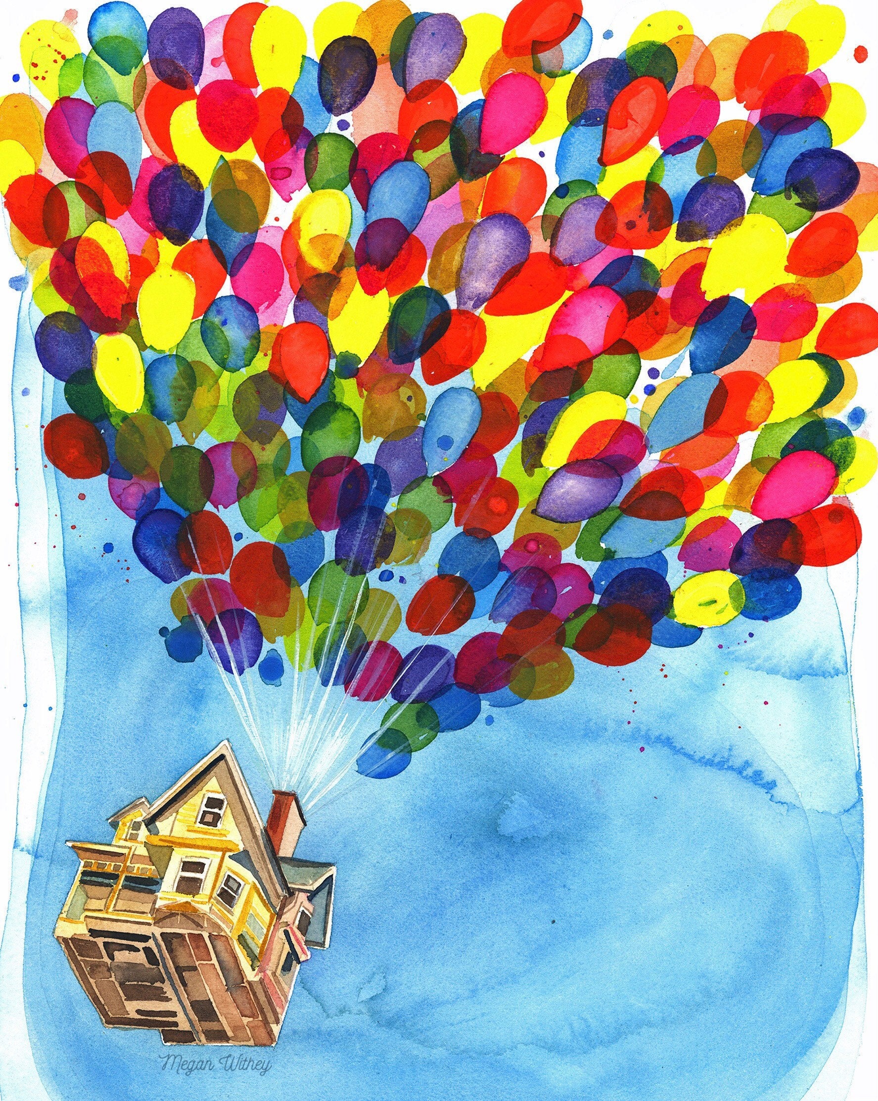 Up House Balloons Painting