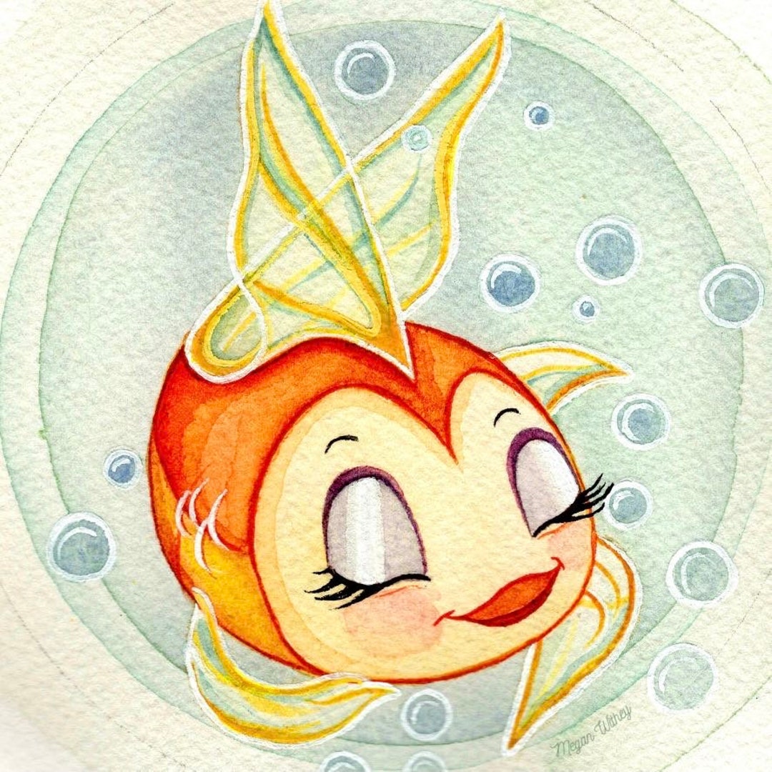 Fancy Goldfish 10x10 Premium Art Print - Etsy