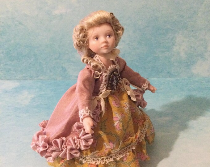 One Twelfth Little Girl, Rococo/georgian Style Doll House Character, 4. ...