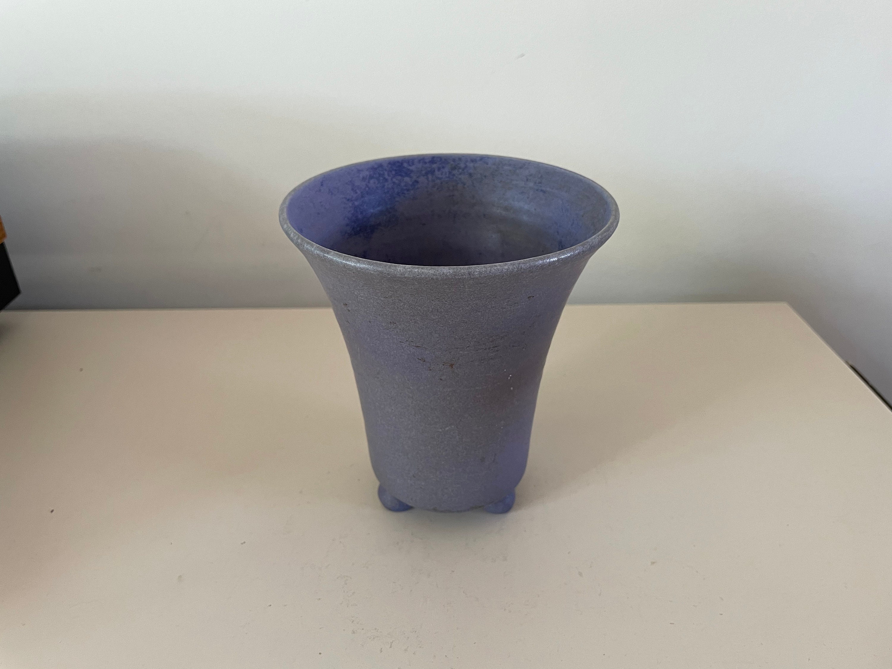 Lila Art Pottery Vase on Ball Feet - Etsy