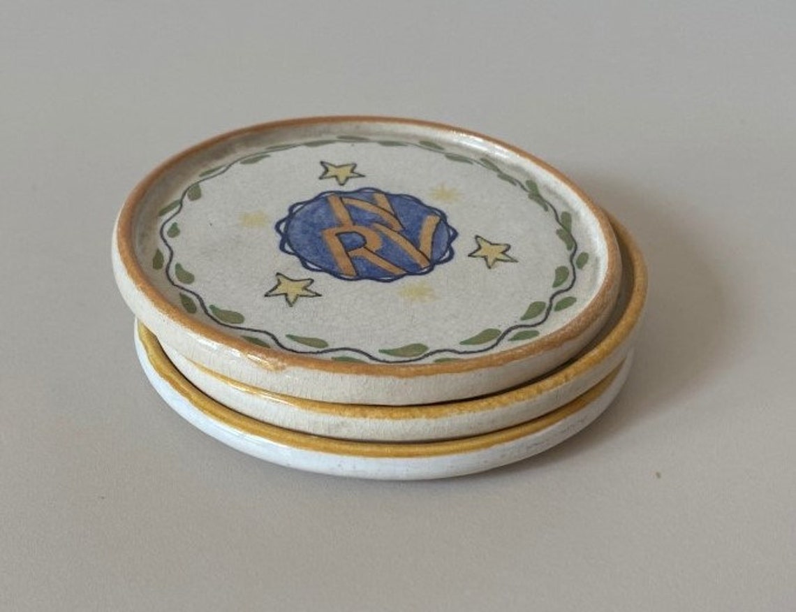 Goedewaagen Gouda Three Art Deco Ceramic Coasters - Etsy