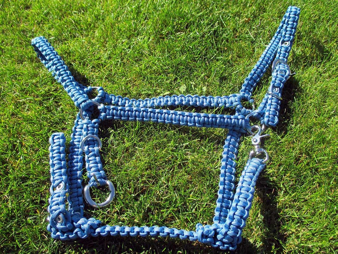 Denim Paracord Halter and 6' Lead - Etsy