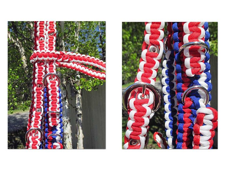 Red White and Blue Horse Paracord Tack Set - Etsy