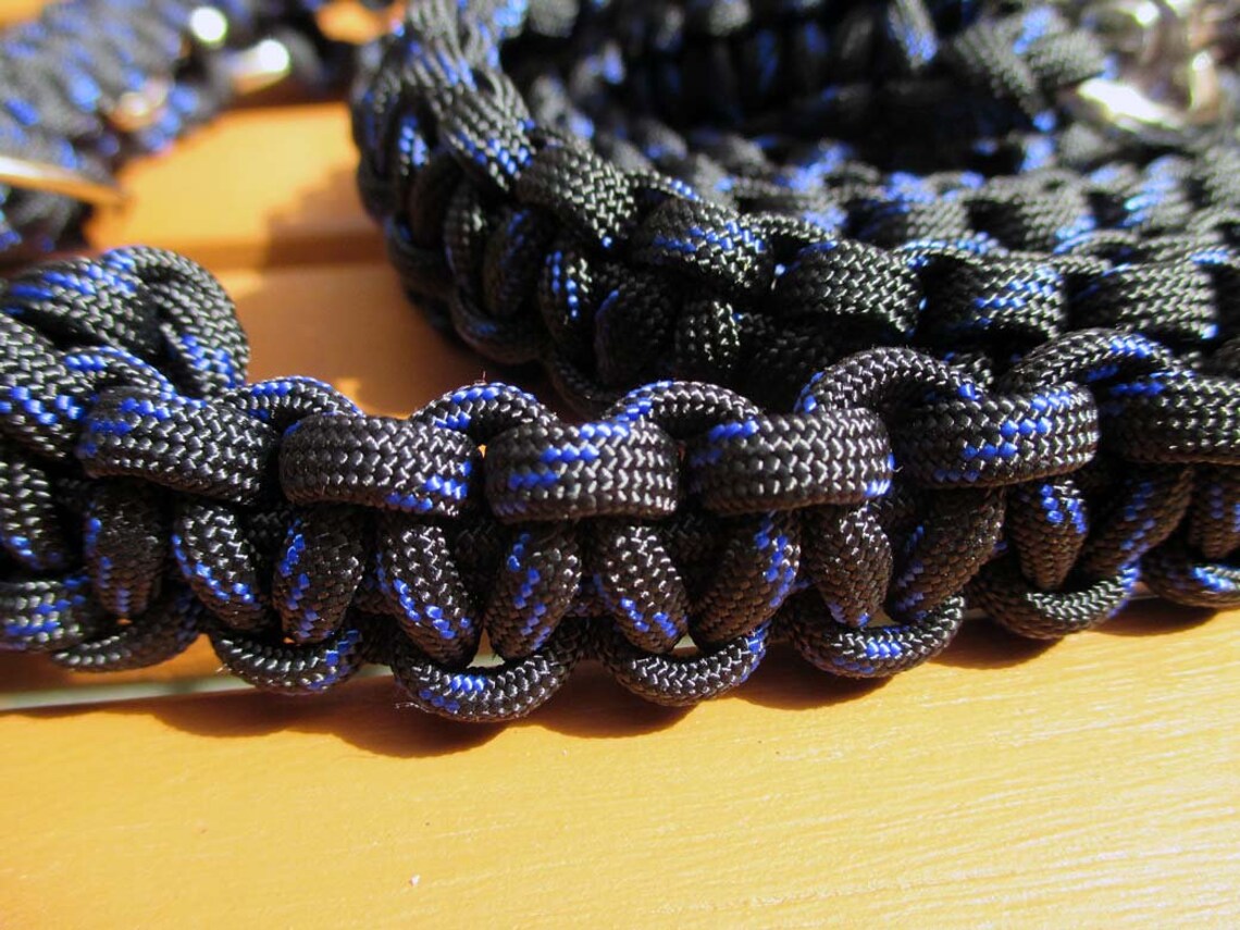 Paracord Halter negro con un toque de azul y un plomo de 6 pies - Etsy ...