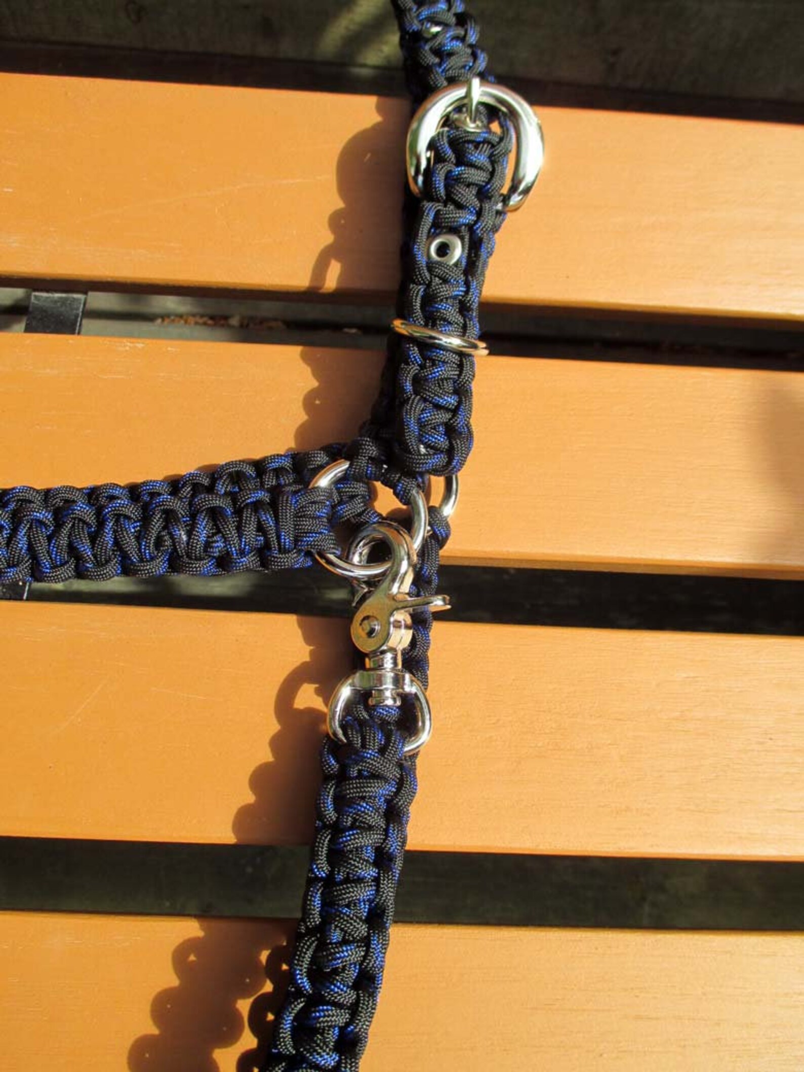 Paracord Halter negro con un toque de azul y un plomo de 6 pies - Etsy ...