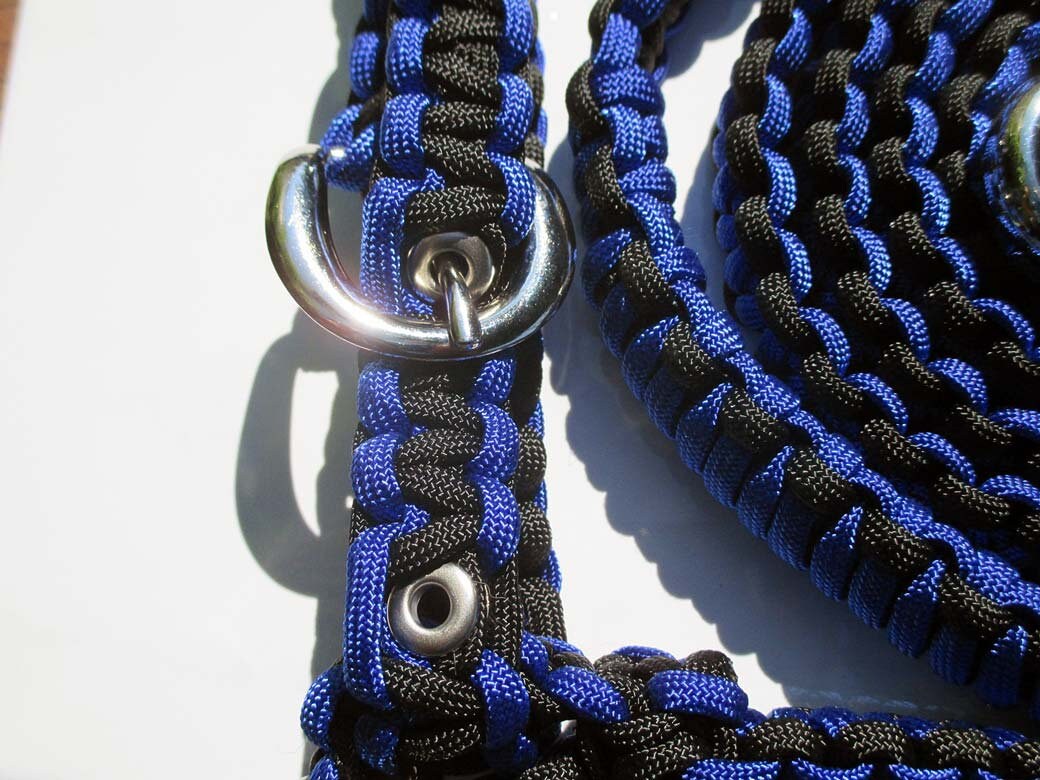 Black and Blue Paracord Halter and 6' Lead - Etsy