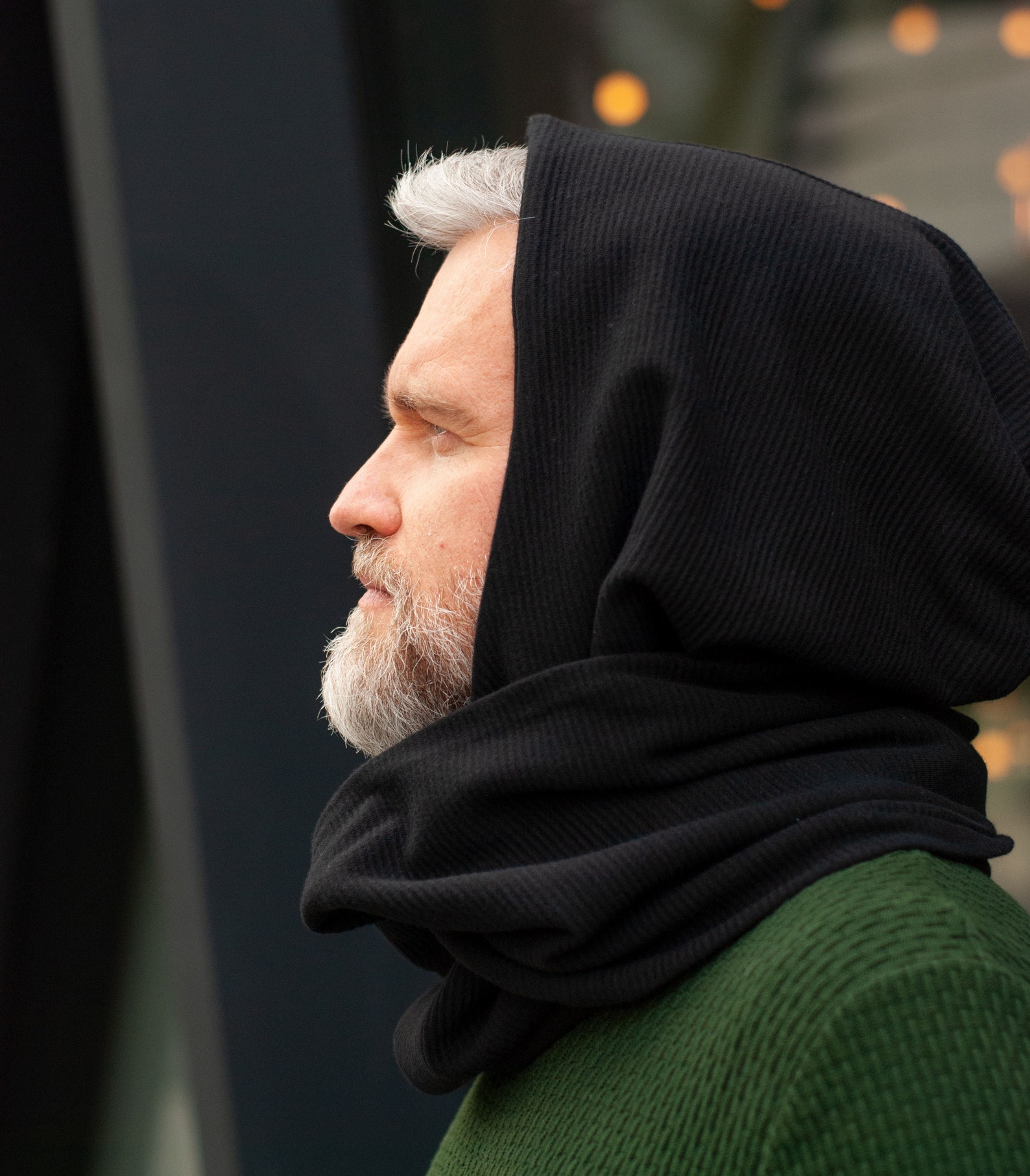 Black Hood Unisex Black Cowl Scarf Men Cowl Shrug Men Cowl - Etsy