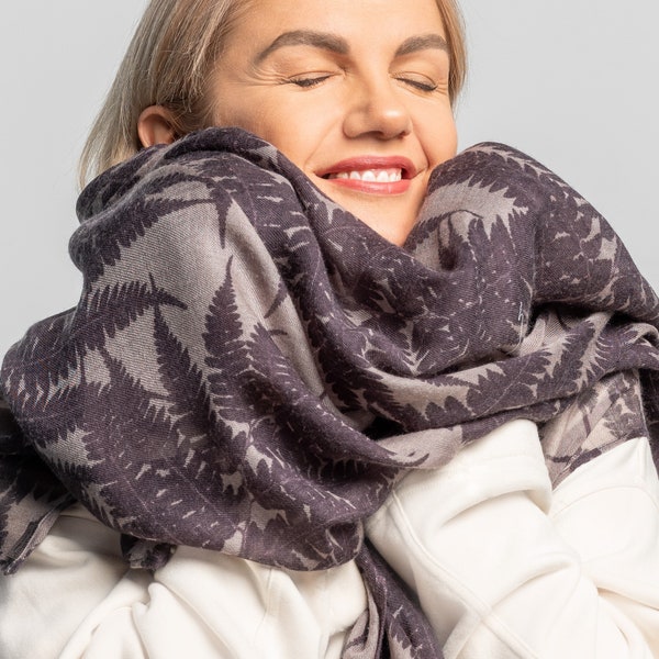 Floral Wool Scarf - Etsy