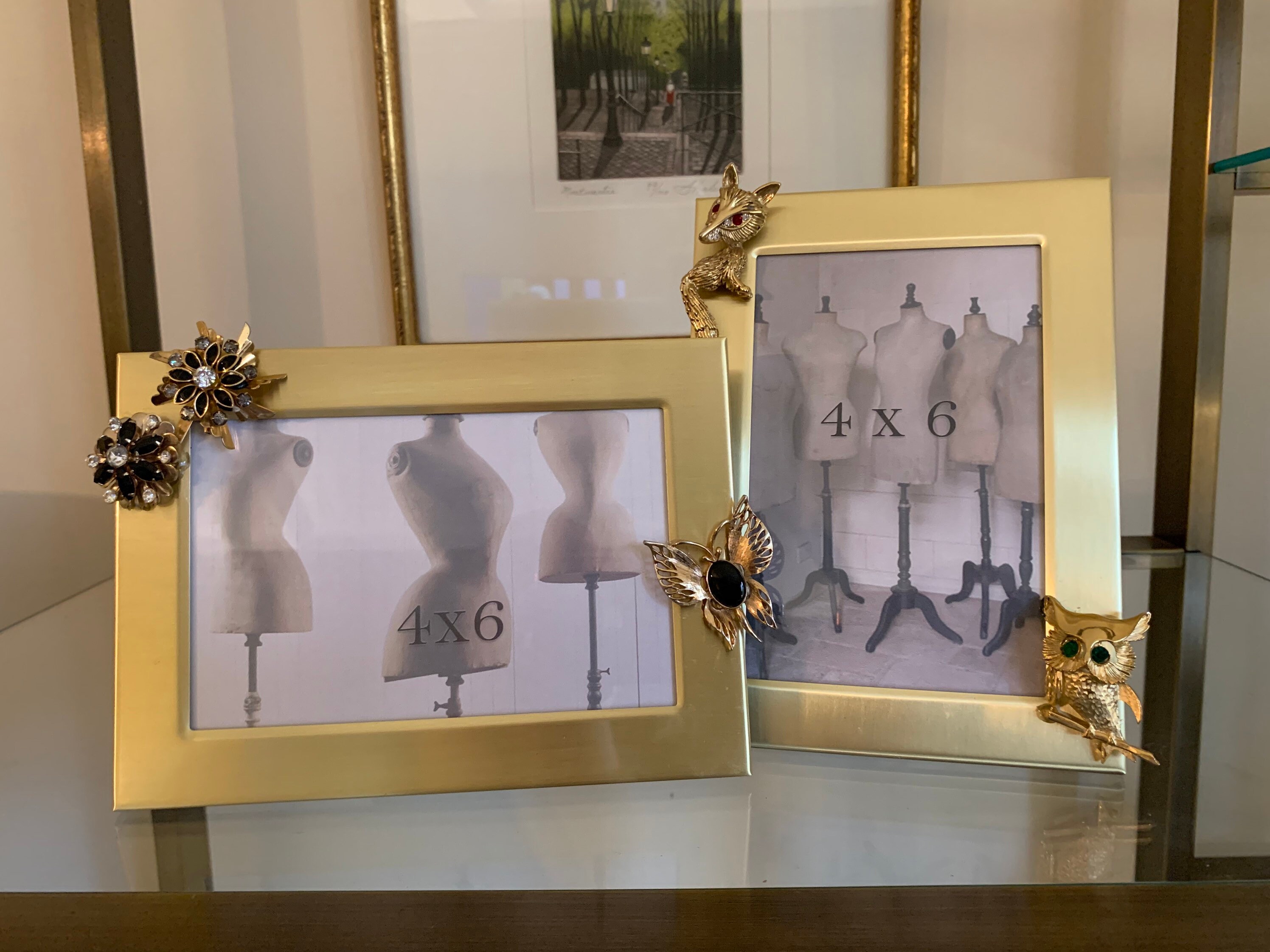 Large Gold Picture Frame With Vintage Retro Style Black, Gold and ...