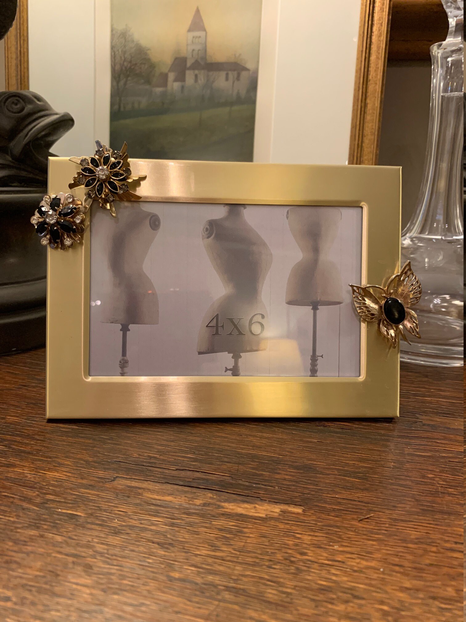 Large Gold Picture Frame with Vintage Retro Style Black Gold | Etsy