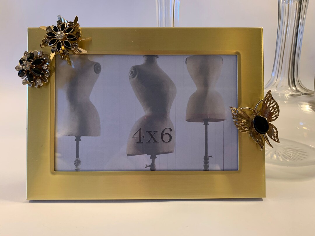 Large Gold Picture Frame With Vintage Retro Style Black, Gold and ...