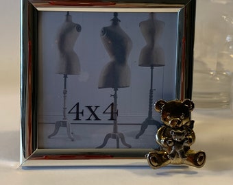 Vintage Pewter Teddy Bear Frame - Etsy