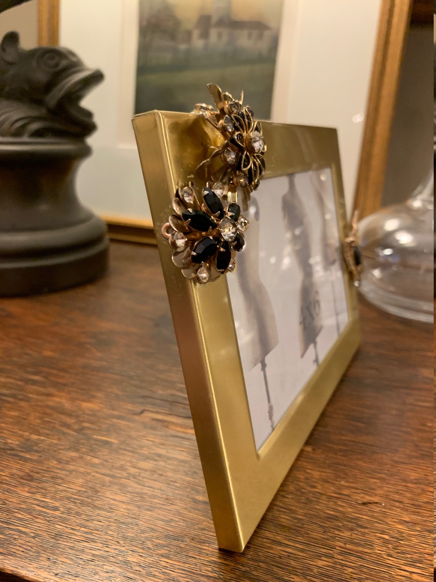 Large Gold Picture Frame with Vintage Retro Style Black Gold | Etsy