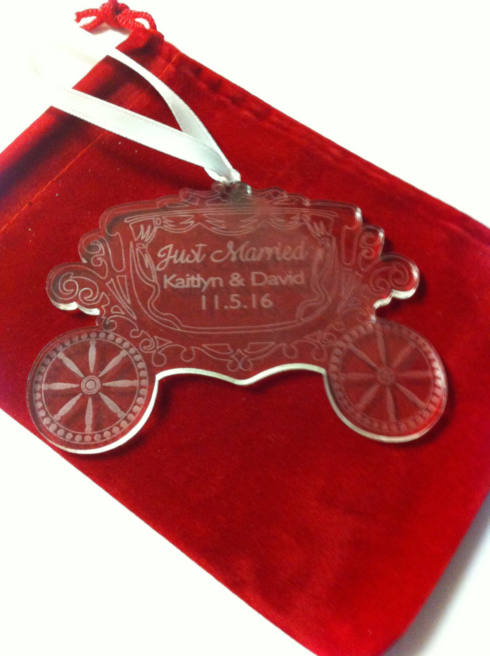 Princess Carriage Personalized Wedding Ornament or Christmas - Etsy