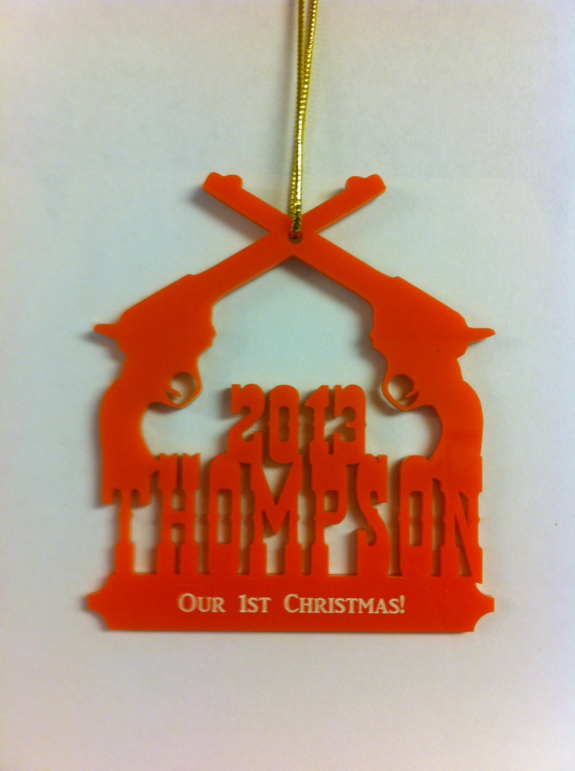 Personalized Custom Acrylic Our First Christmas Ornament Western ...