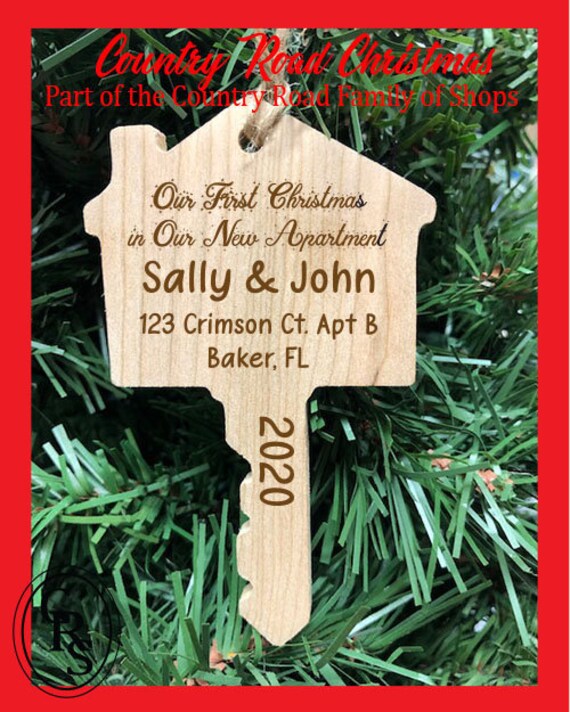 House Key Ornament First Christmas In Our New Apartment-Year | Etsy