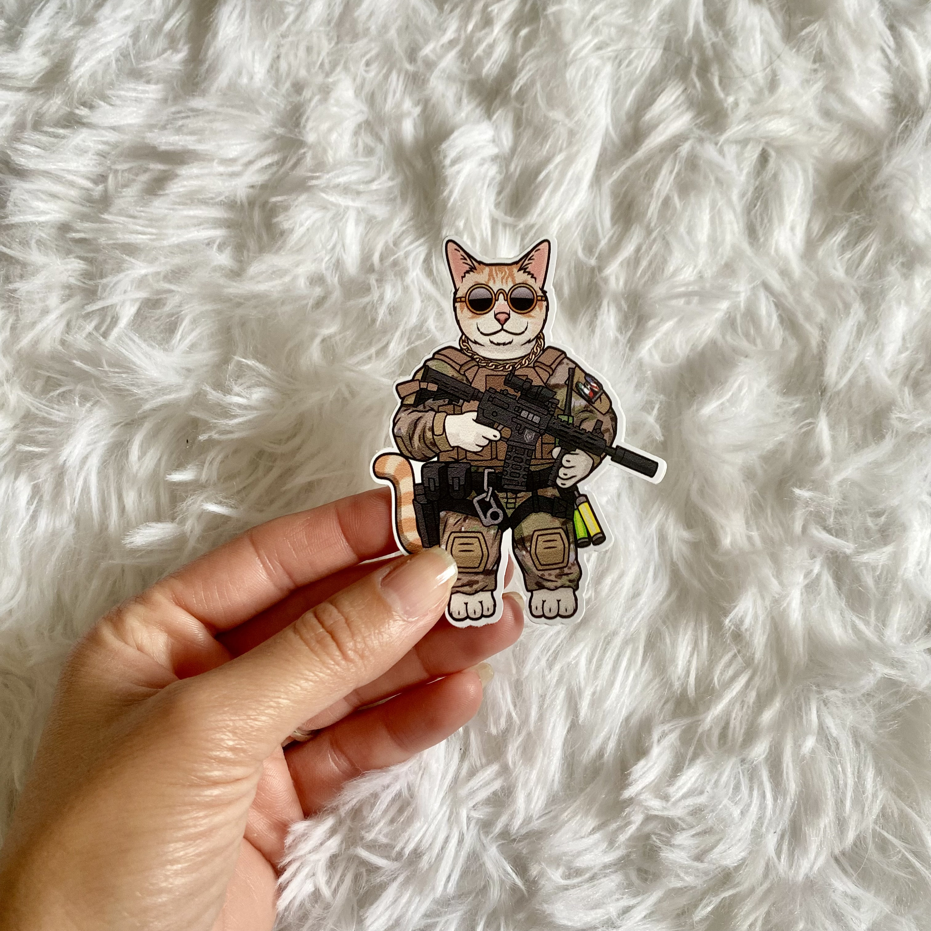 Tactical Cat Sticker - Etsy