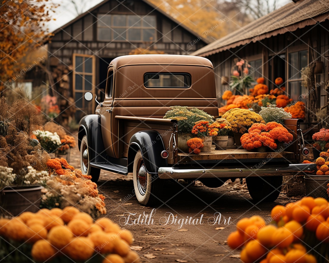 Autumn Digital Background, Fall Digital Backdrop Photography, Instant ...