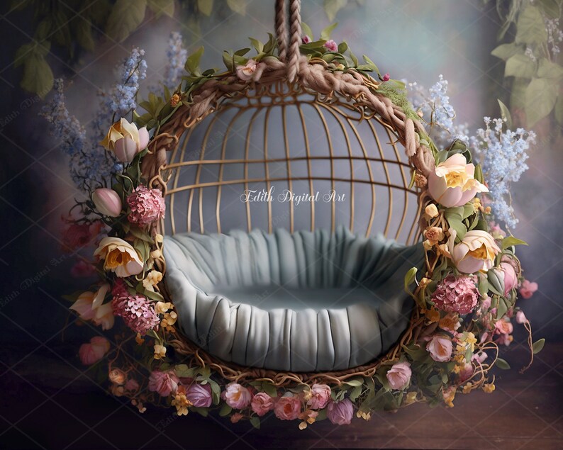 Newborn Swing Digital Backdrop Baby Digital Background - Etsy